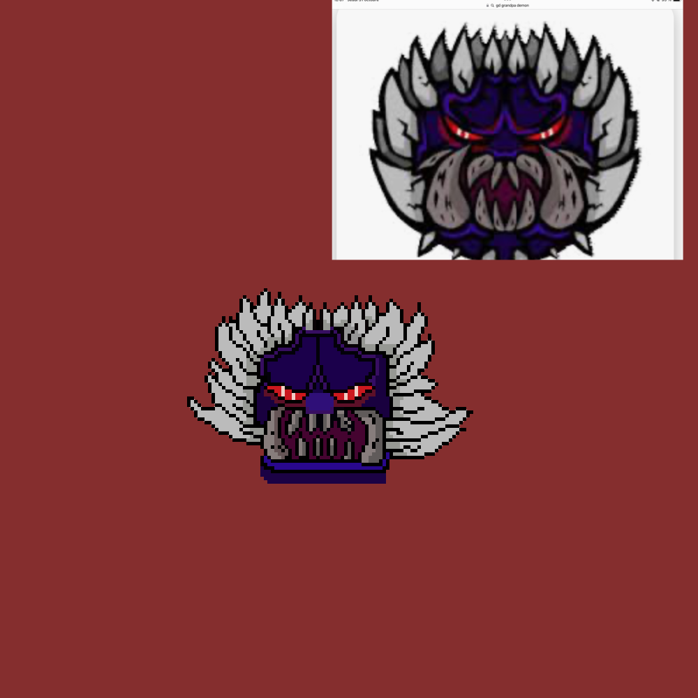 Pixel art grandpa demon geometry dash - ibisPaint