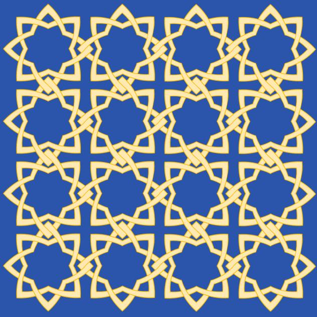 Pattern Arabesque 2 Blue - ibisPaint