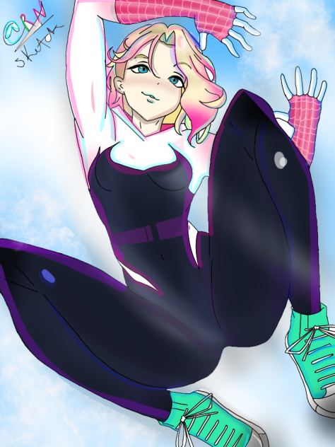 SPIDERMAN Across the spider verse Gwen - ibisPaint