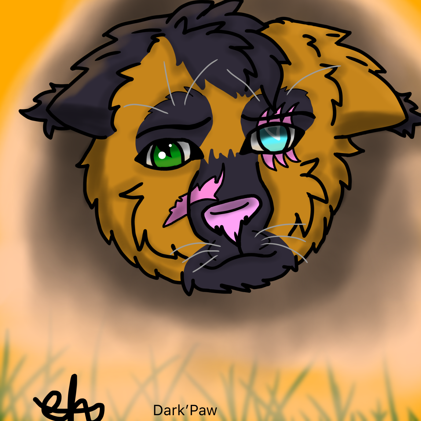 Dark’Paw outside the med den - ibisPaint