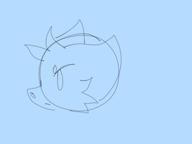 cat turning head animation - ibisPaint