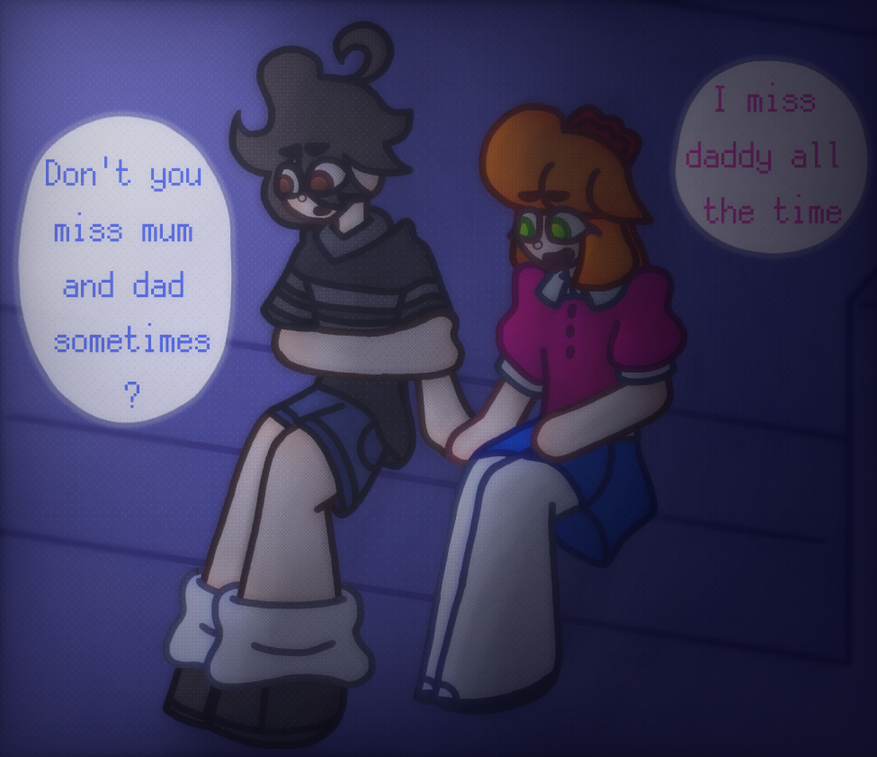 Elizabeth and C.C Talking on the Couch - ibisPaint