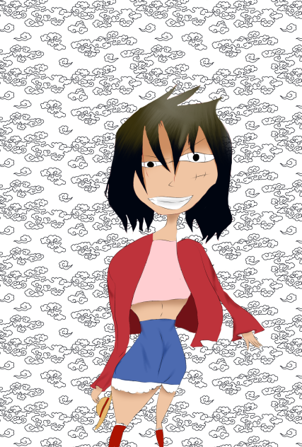 Luffy as a girl version - ibisPaint