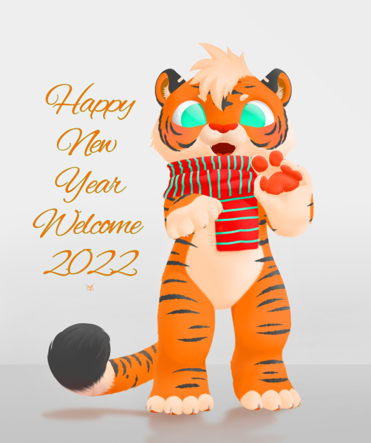 Jessie the Tiger 2022 new year art model - ibisPaint
