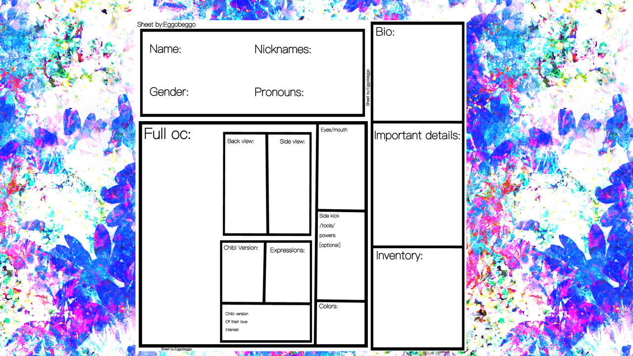 Character sheet for School of Lies - ibisPaint