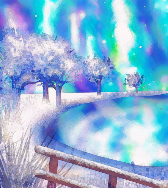 Aurora background(Watercolour) - ibisPaint