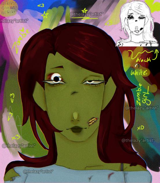 zombie girl x3 - ibisPaint
