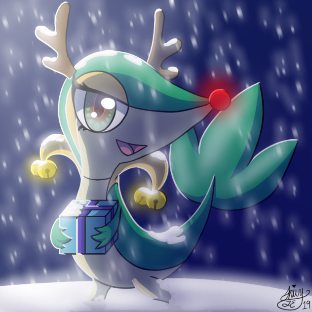 Festive Snivy - ibisPaint