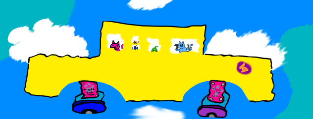 Cats' Flying Car - ibisPaint