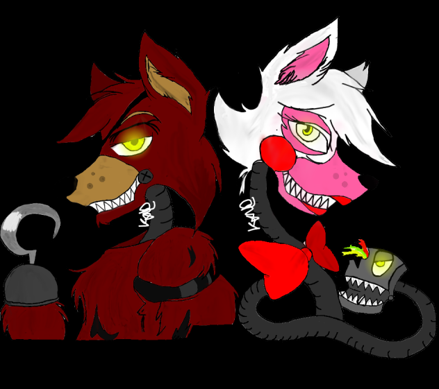 foxy,mangle and endo - ibisPaint