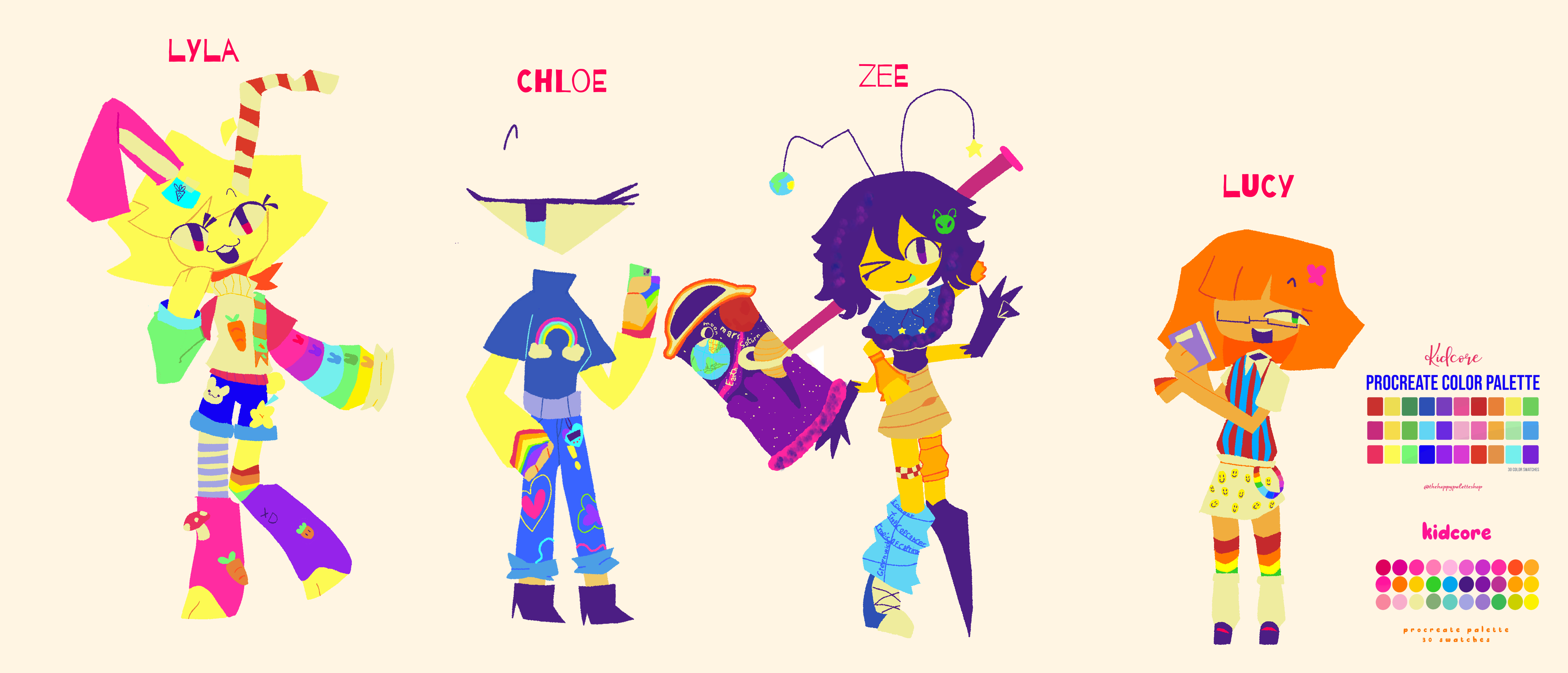 « 𝕝𝕪𝕝𝕒,𝕔𝕙𝕝𝕠𝕖,𝕫𝕖𝕖 𝕒𝕟𝕕 𝕝𝕦𝕔𝕪! » - ibisPaint