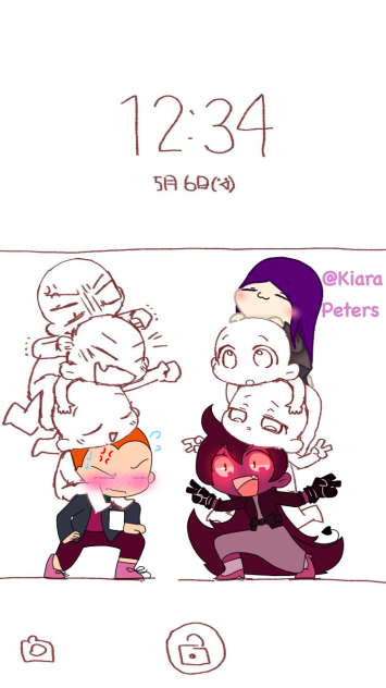 Lock Screen collab - ibisPaint