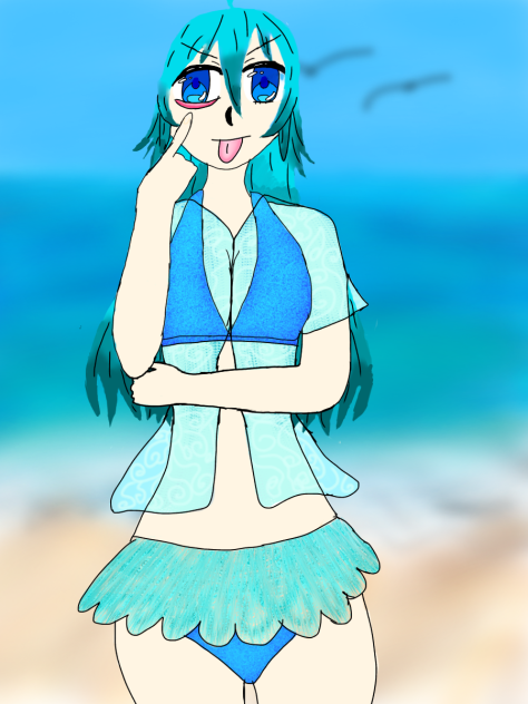 At the Beach - ibisPaint