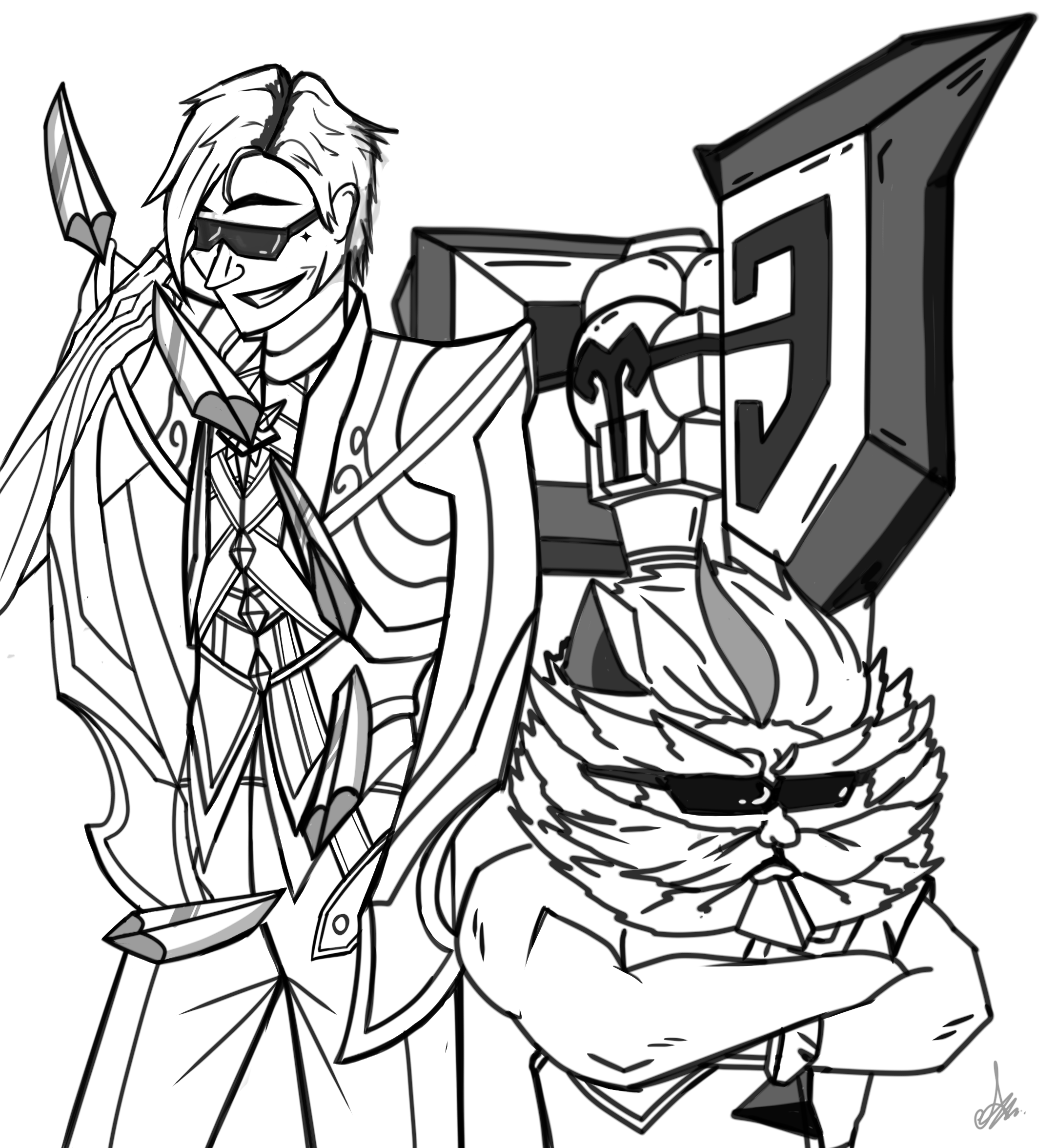 Mlbb ,Aamon and Aulus Fan art - ibisPaint