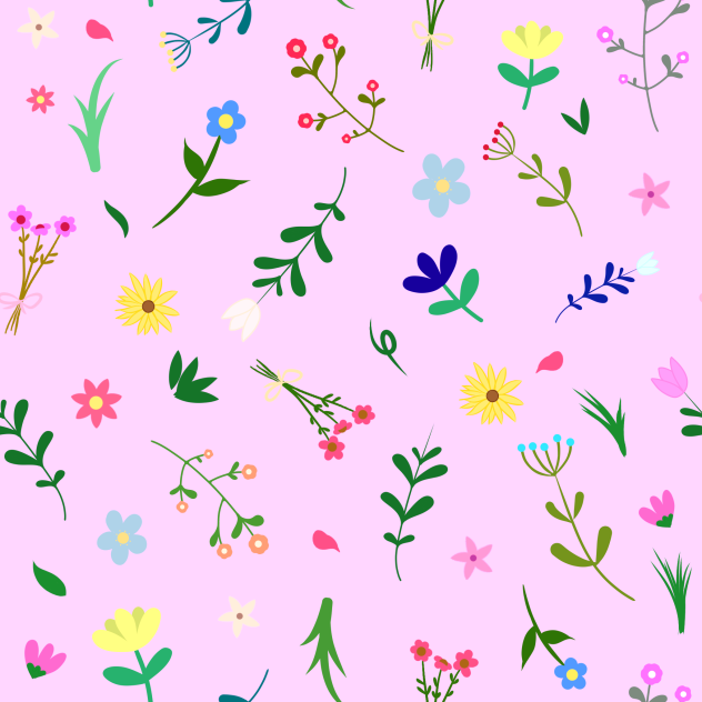 Cute flower pattern colorful - ibisPaint