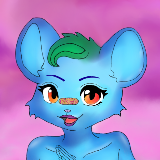Blue mouse Fursona - ibisPaint
