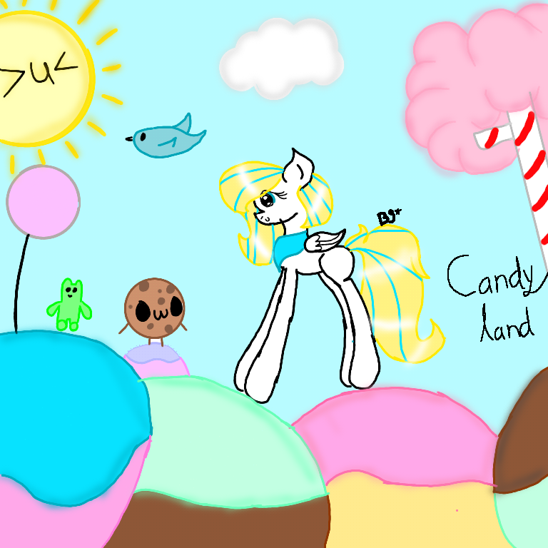 speedpaint blue in candy land - ibisPaint