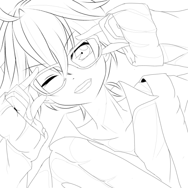 KAGAMINE LEN (no color) - ibisPaint
