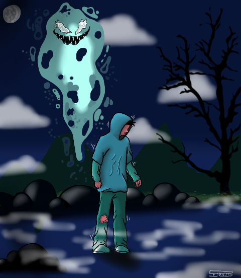 THE GHOST AMONG THE SHADOWS - ibisPaint