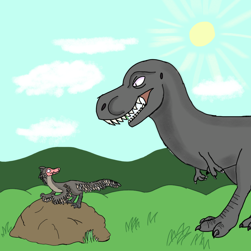 Velociraptor and T-Rex - ibisPaint