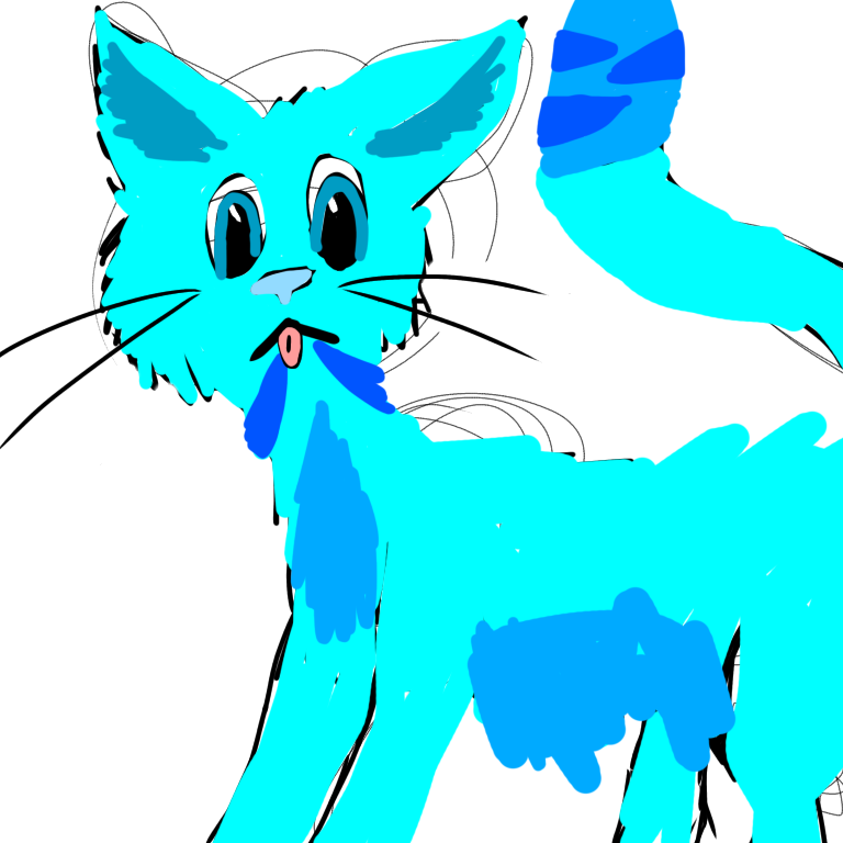 Stripes the alien cat - ibisPaint