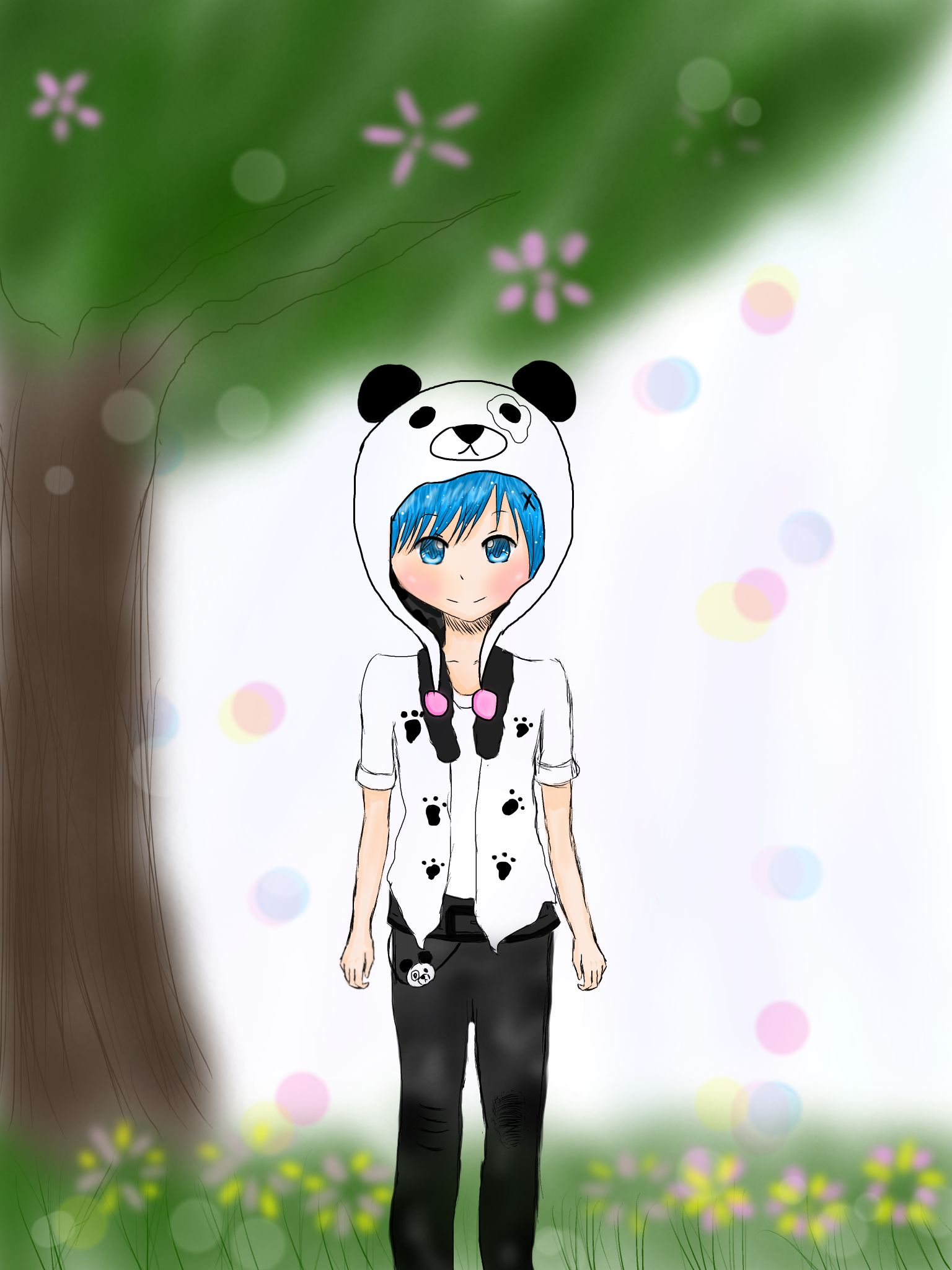 Panda in Spring - ibisPaint