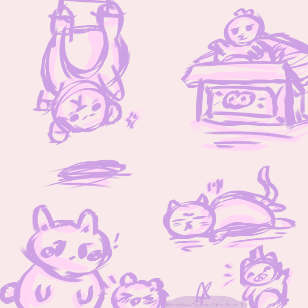 Cute chibi animals - ibisPaint
