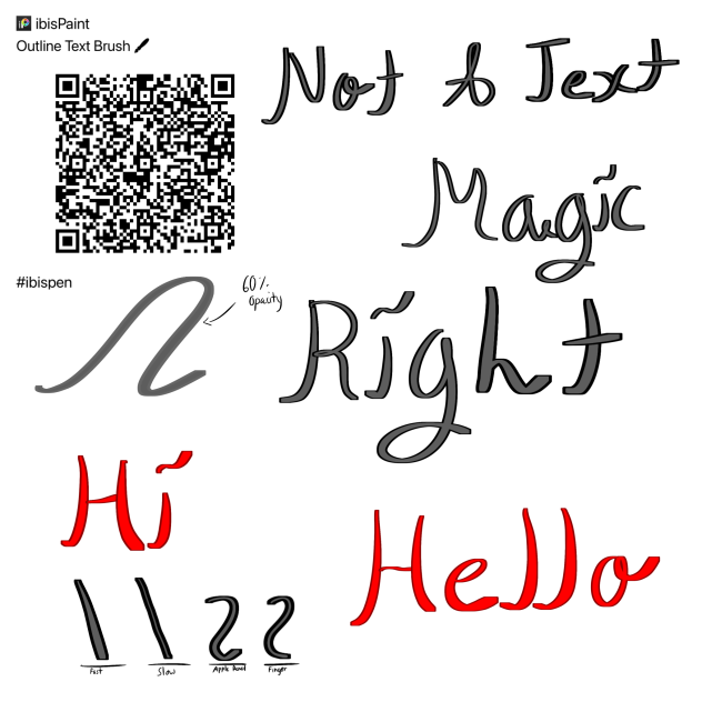 Outline Text Brush 🖌 - ibisPaint
