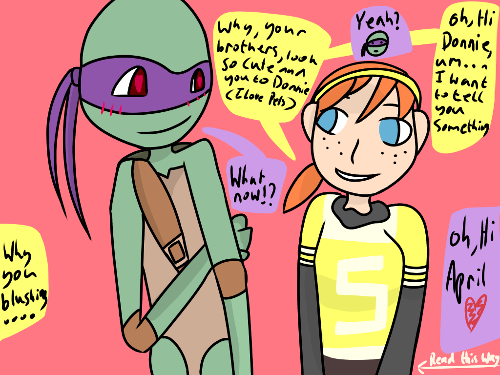 Why questions April X Donnie - TMNT - ibisPaint