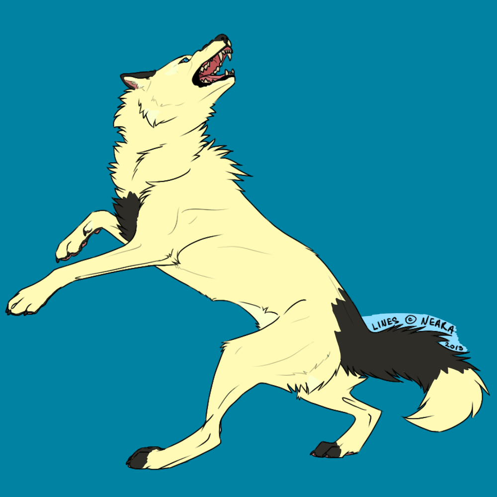 My OC. Wolf in her normal wolf form - ibisPaint