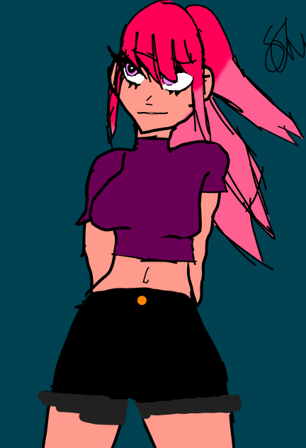 pink hair oc - ibisPaint