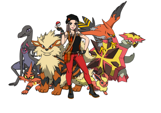 Fire Type Pokémon Trainer [Speedpaint] - ibisPaint