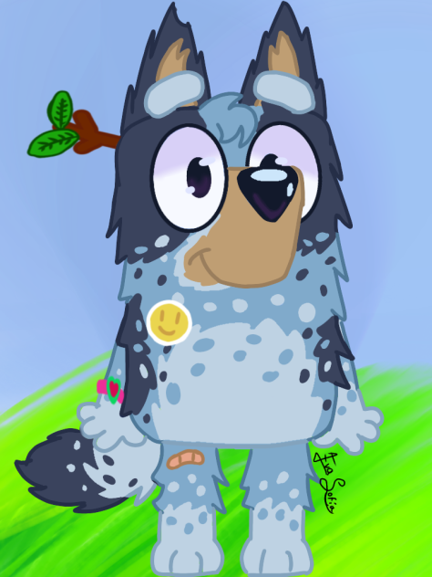 rediseño de bluey - ibisPaint