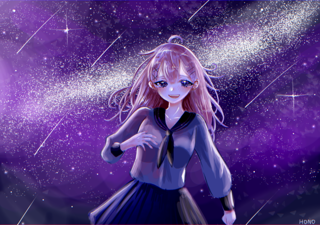 『The sparkling starry sky』 - ibisPaint