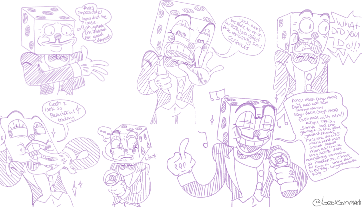 cuphead show king dice doodles - ibisPaint