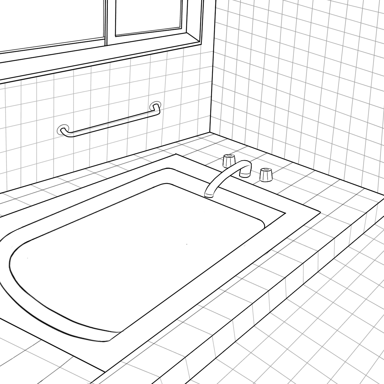 bathtub outline - ibisPaint