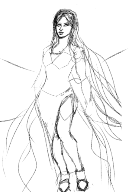 Air girl drawing - ibisPaint