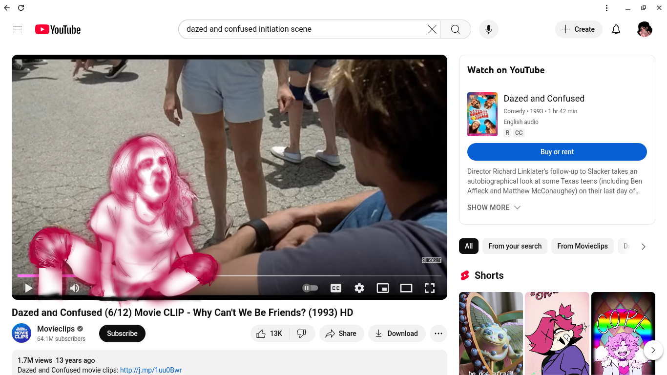 drawing a person in random scene of d+c - ibisPaint