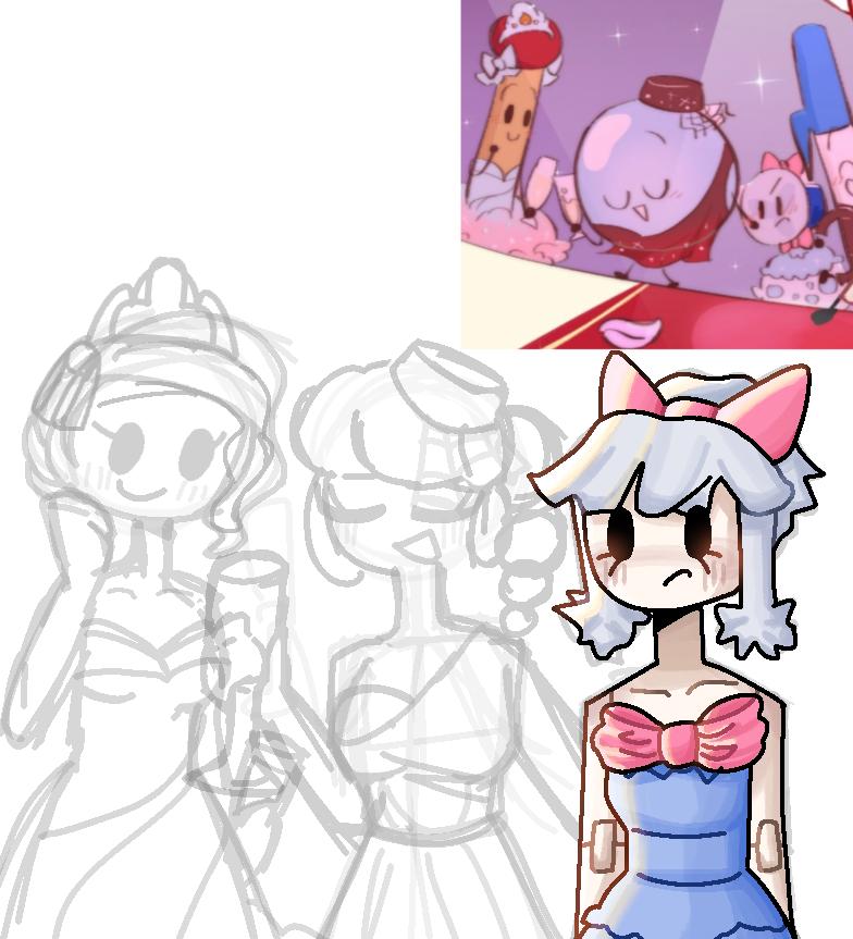 Dapper iance girls gijinka wip - ibisPaint