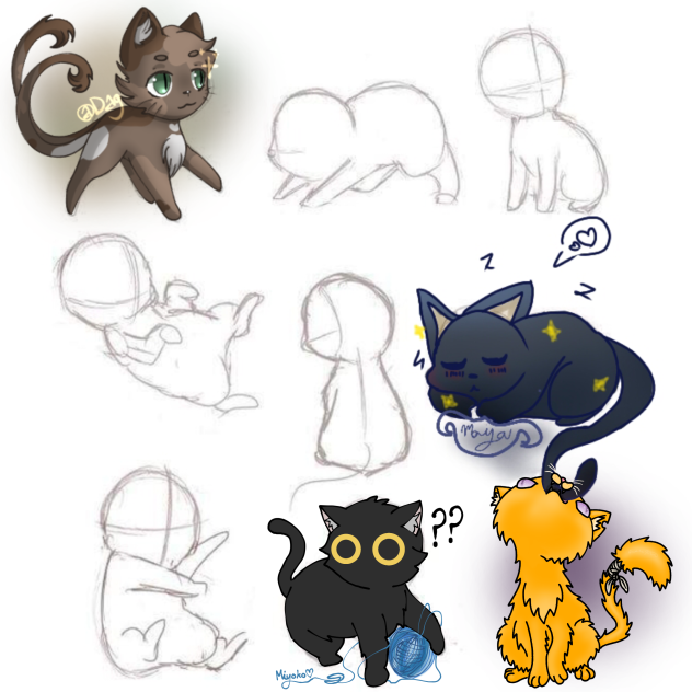 cute cat collab - ibisPaint