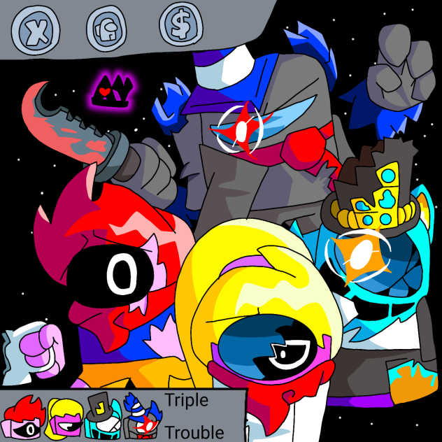 Vs. Rose Twins(Triple Trouble cover)art1 - ibisPaint