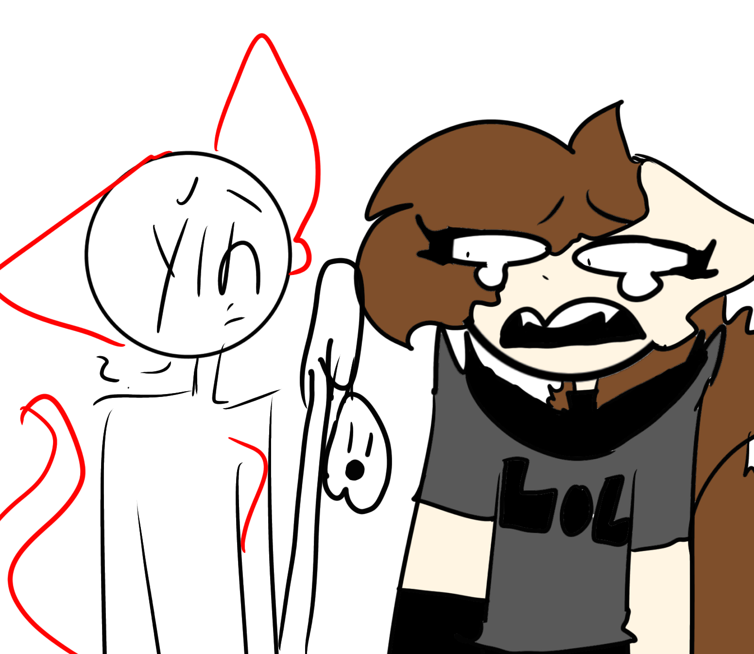 molly is scared of the ghost collab - ibisPaint