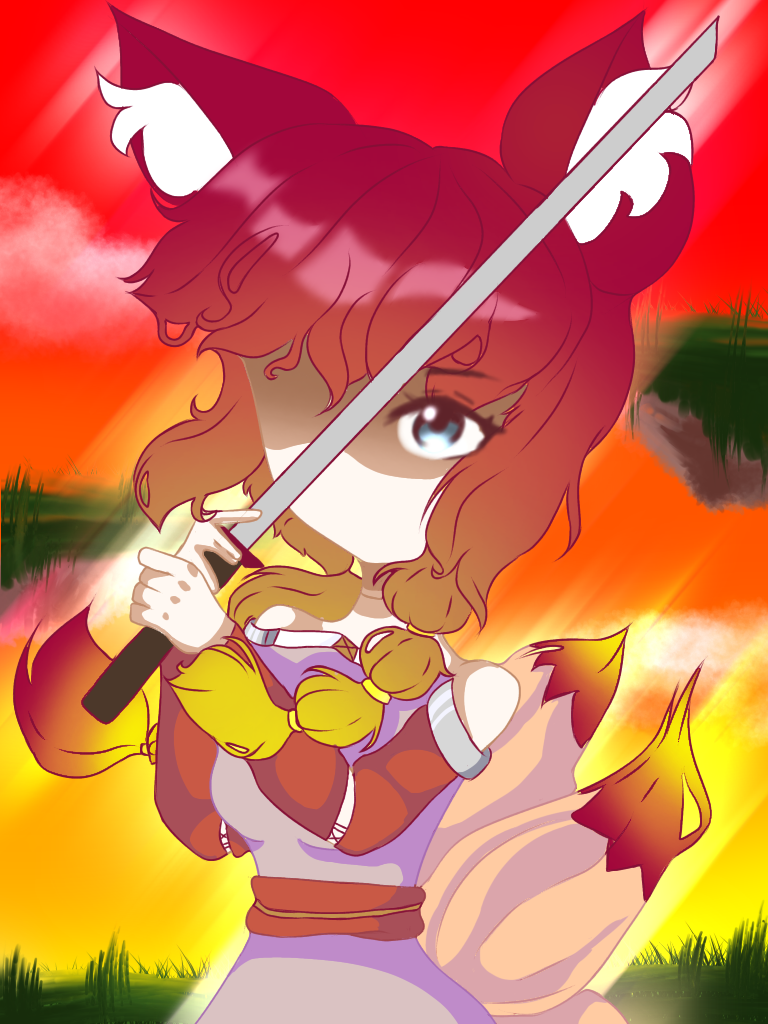 a battle in the floating islands - ibisPaint