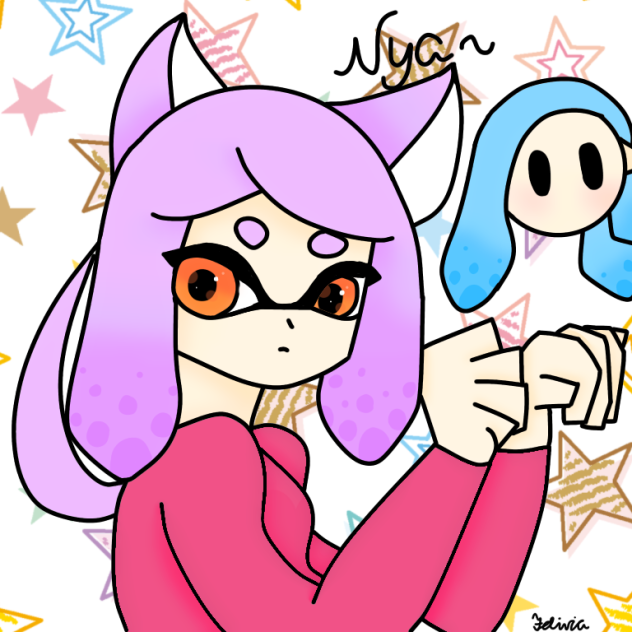 Splatoon 2 cat girlfriend - ibisPaint