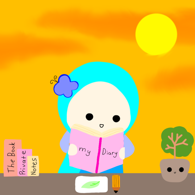 Reading my diary - ibisPaint