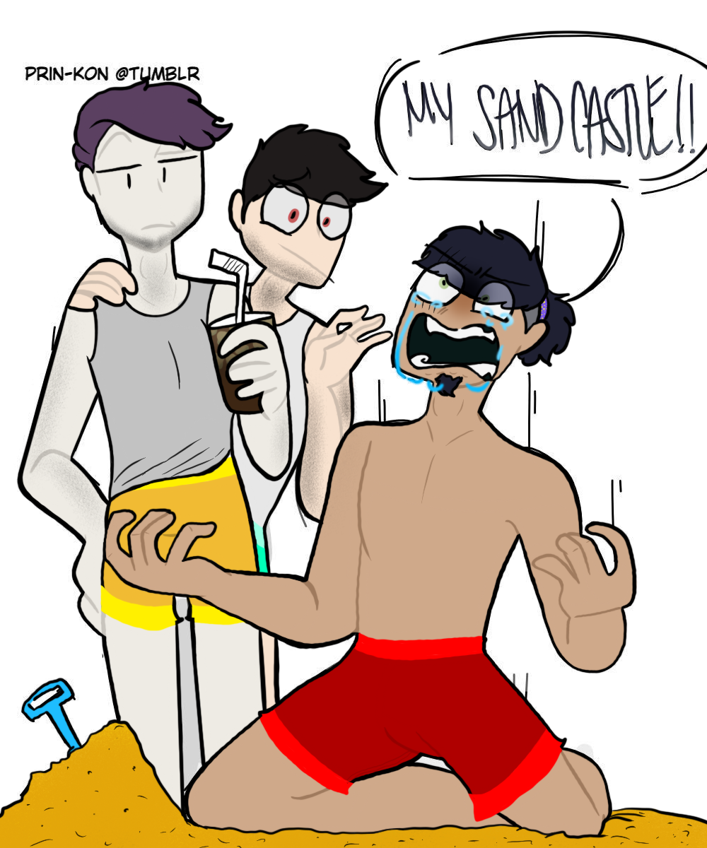 NOOOOO NOT NATHAN’S SAND CASTLE- - ibisPaint