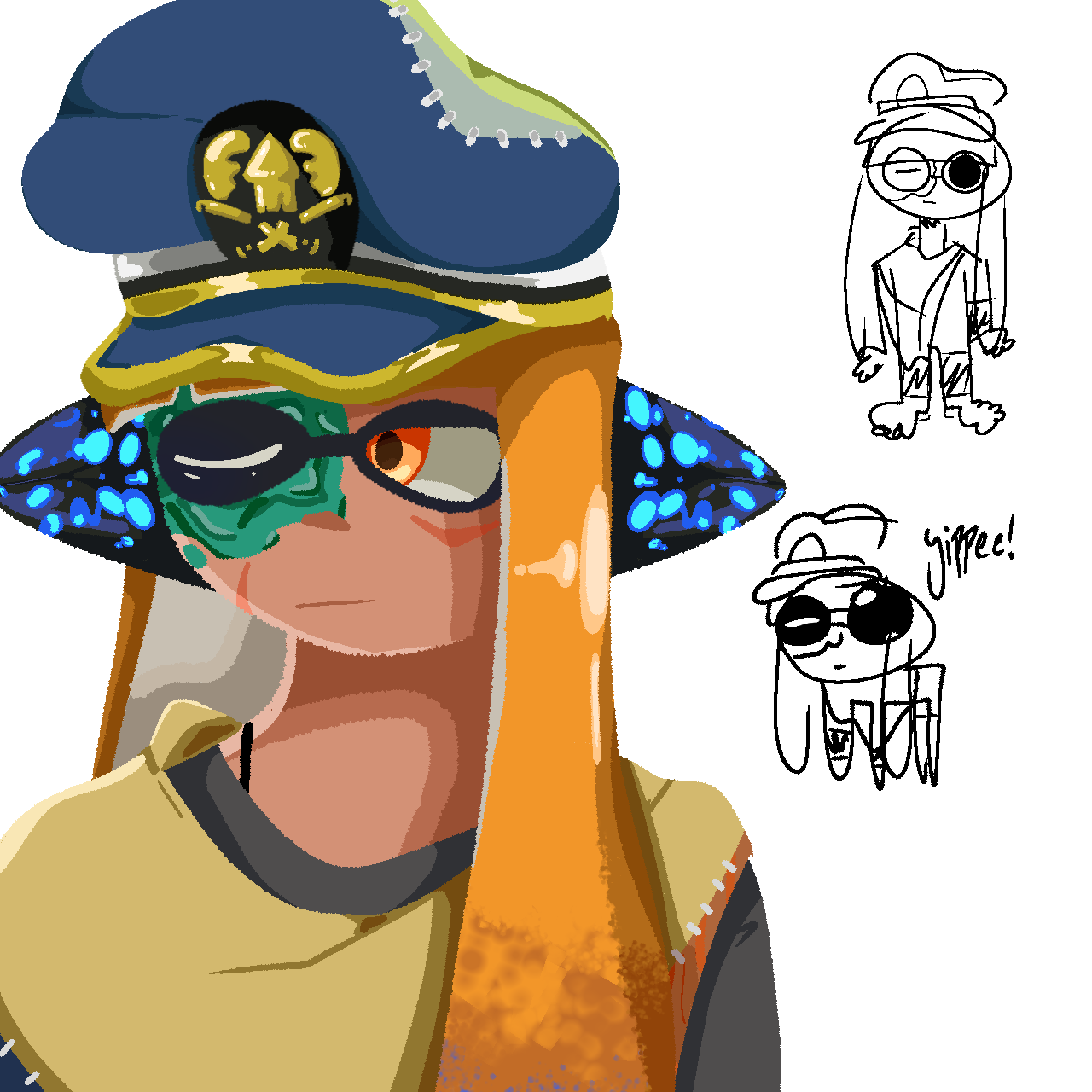 Captain 3 from Splatoon 3 - ibisPaint