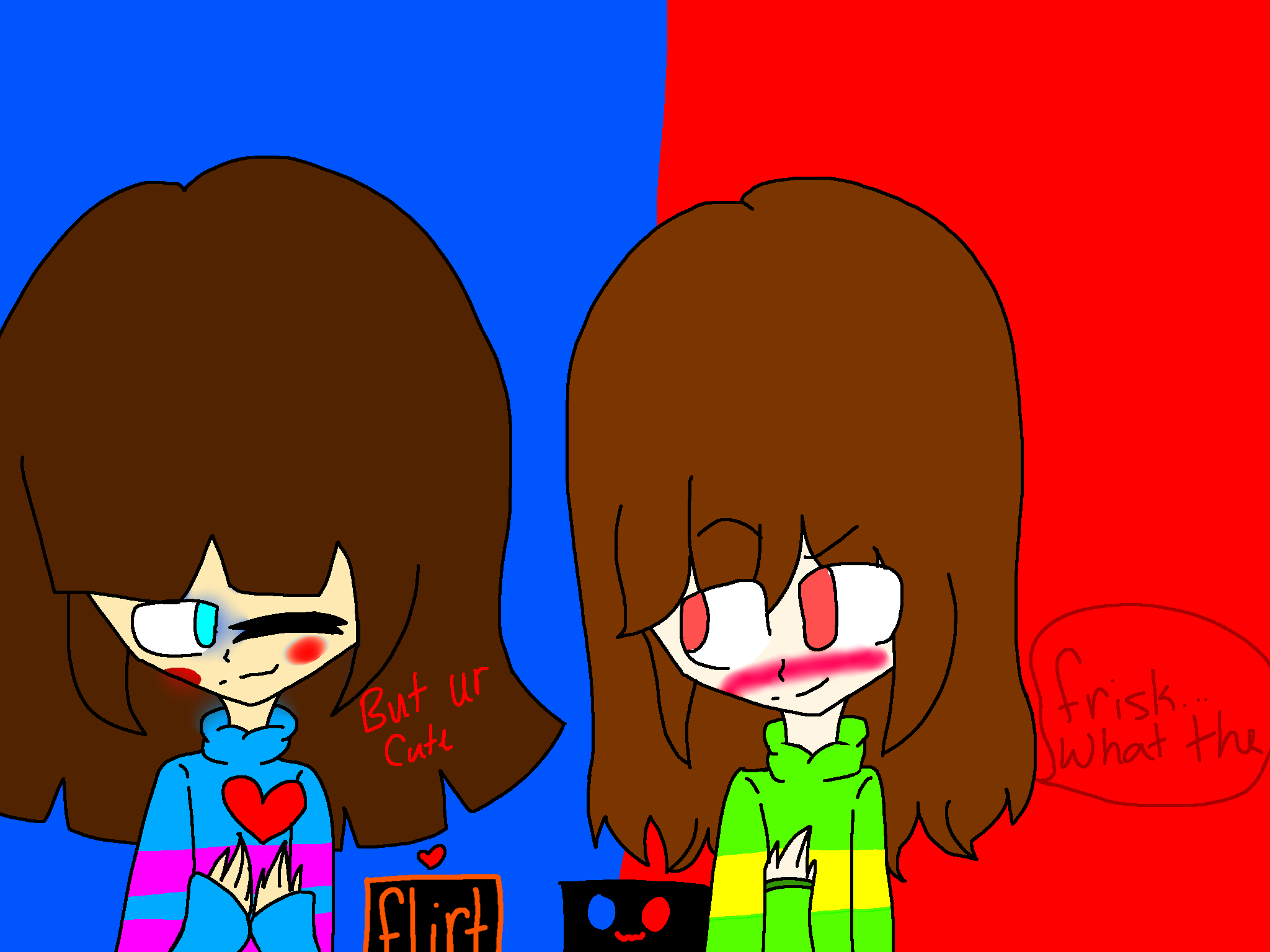 friskxchara please don't hate me 😰😰 - ibisPaint