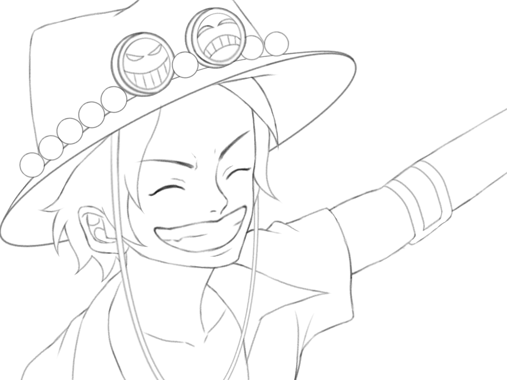 Fan art ACE (line art) - ibisPaint