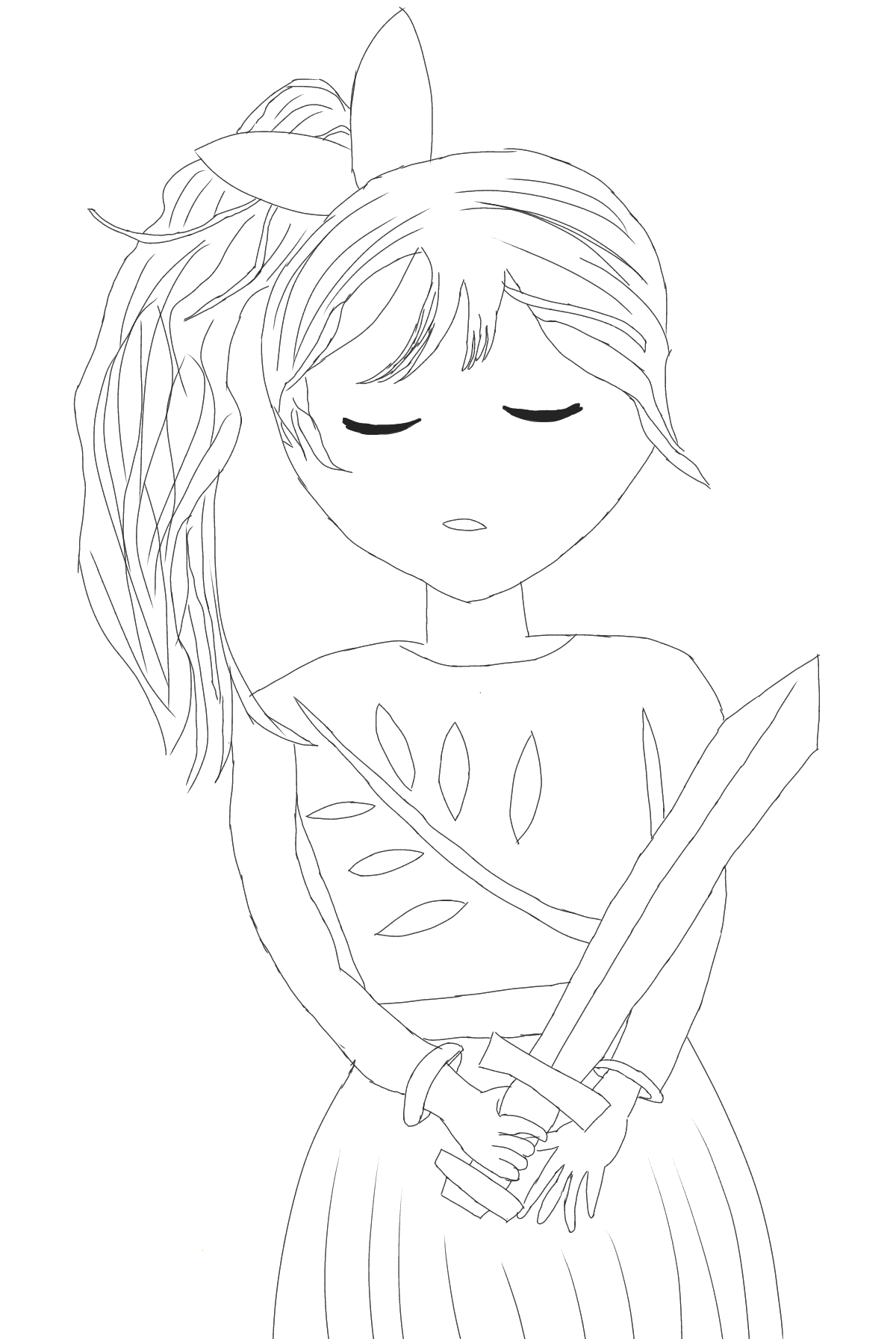 mysterious girl(gadis misterius) lineart - ibisPaint